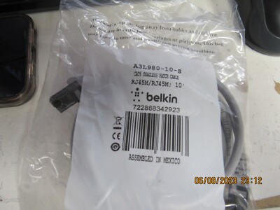 Belkin A3l980-10-s Patch Cable - Rj-45 [m] 10 Ft Stp [ Cat 6 ...