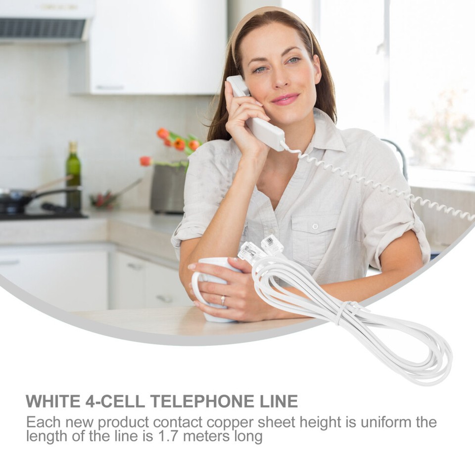 Telephone Wire Landline Accessories RJ11 Plug Telephone Cord | eBay