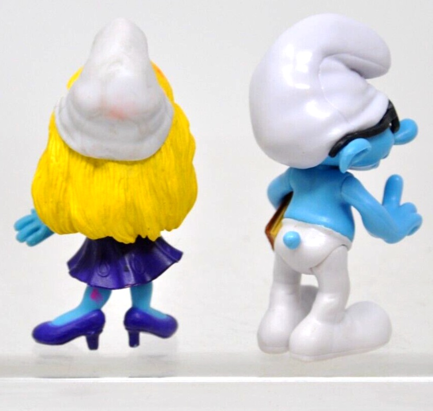 Brainy Smurf Black Glasses Book Vintage Figure PVC Schleich Figurine ...