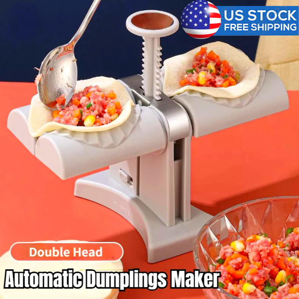 Household Double Head Automatic Dumpling Maker Mould Dumpling Wrapper ...