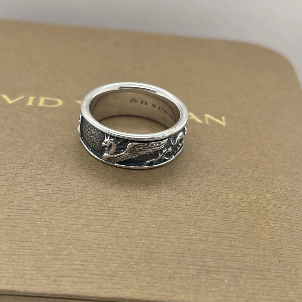 David Yurman 925 Sterling Silver Men’s Petrvs Dragon Griffin Ring Size ...