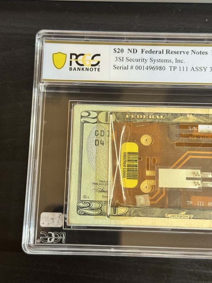 $20 Twenty Dollar FRN Disarmed Exploding Dye Pack PCGS Genuine Bank ...