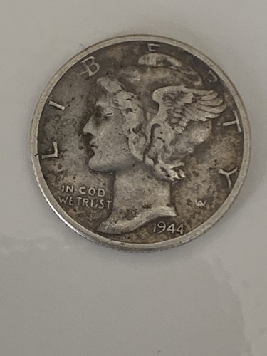 1944 MERCURY DIME Adolph Weinman’s In Cod We Trust Silver Error Coin 10 ...