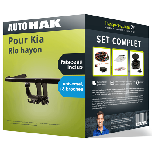 Attelage Démontable Auto Hak pour Kia Rio hayon 17- avec Faisceau u. 13 ...