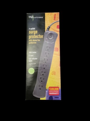 7 Outlet Surge Protector With Phone & Fax Outlet With Protector | eBay