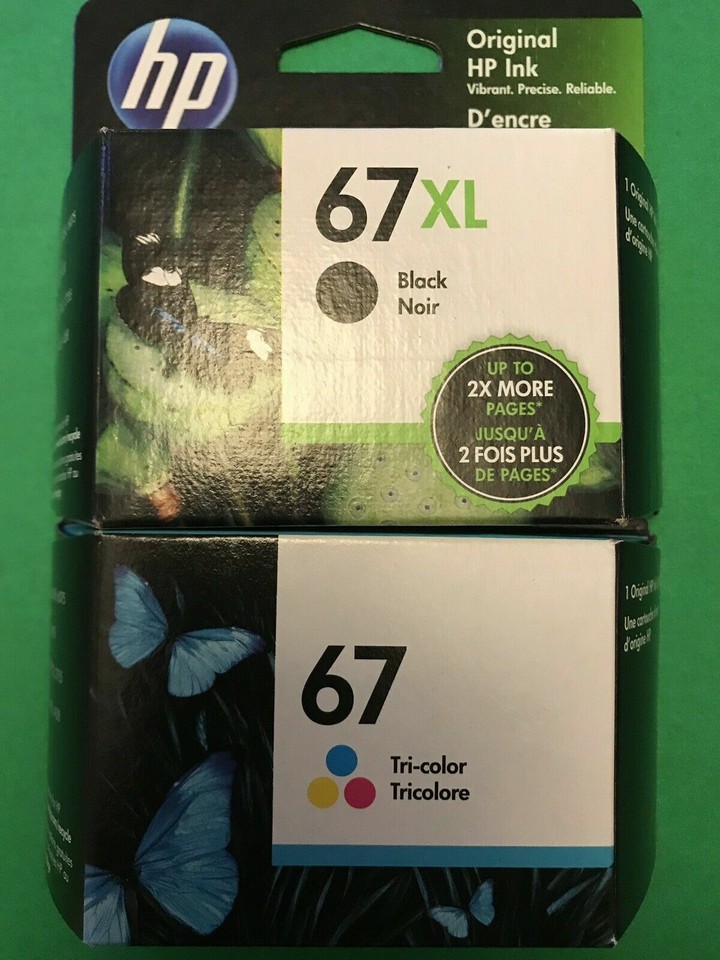 Genuine HP 67 Ink Cartridge Combo Pack for HP 4152 6052 6455 HP 2842e ...