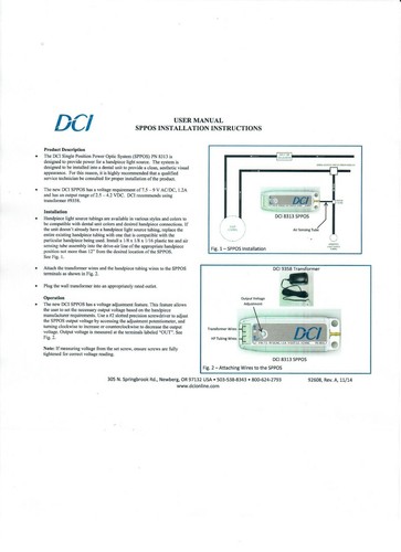 DCI Power Fiber Optic Light Source System Power Pack for Single Dental ...