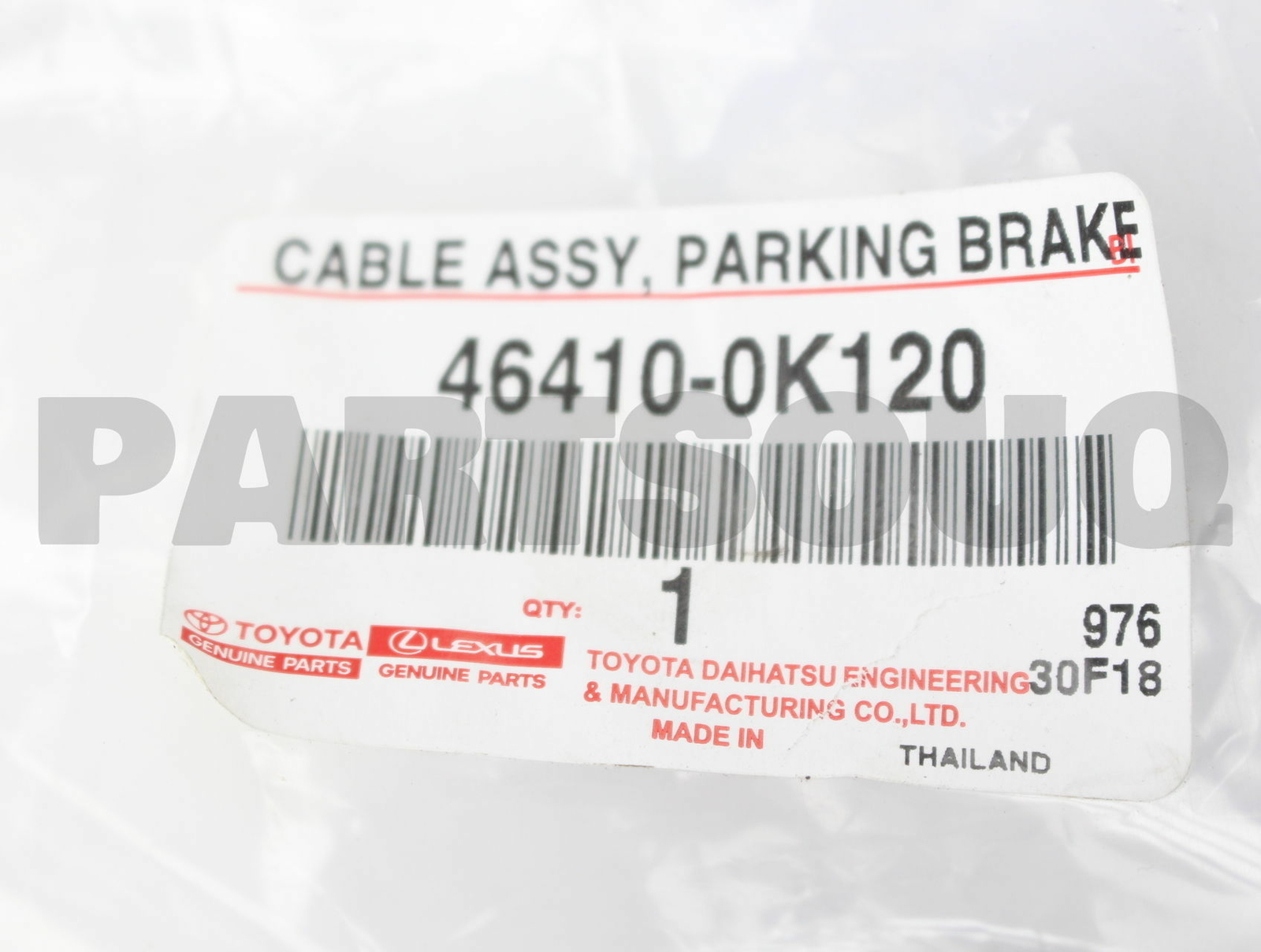 464100K120 Genuine Toyota CABLE ASSY PARKING 46410-0K120 | eBay