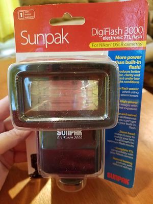 Sunpak DigiFlash 3000 - electronic TTL Flash for NIKON DSLR cameras NEW ...
