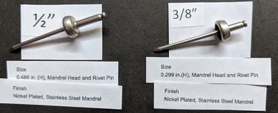 Blind Rivet Stud Flangeless Snap Studs with Stainless Rivet Marine ...