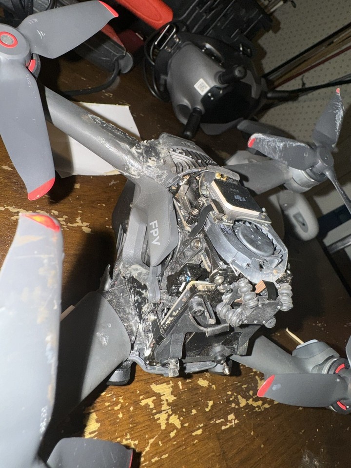 fpv drone Kit With Goggles Drone Has Been Damaged Due To Accident But ...