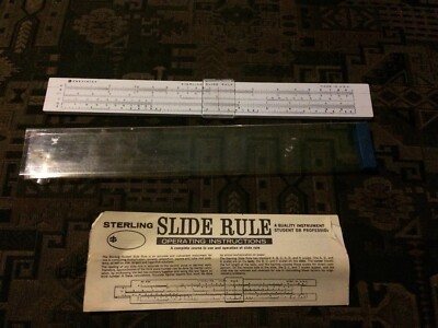 Sterling Slide Rule, Case, & Operating Instructions | eBay