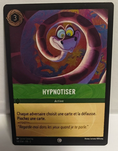 Carte Disney LORCANA Hypnotiser 98/204 BRILLANTE FOIL | eBay