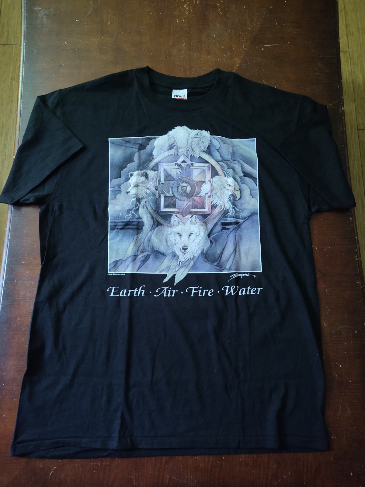 VINTAGE SINGLE STITCH Earth AIR FIRE WATER NATIVE ANI… - Gem