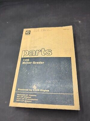 Caterpillar Cat 14G Motor Grader Parts Catalog Manual Book 96U1-UP | eBay