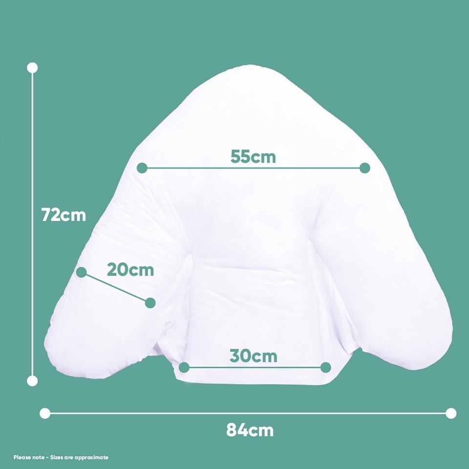 Batwing Pillow Support for Neck&Back Pain, Hollowfibre Filled ...
