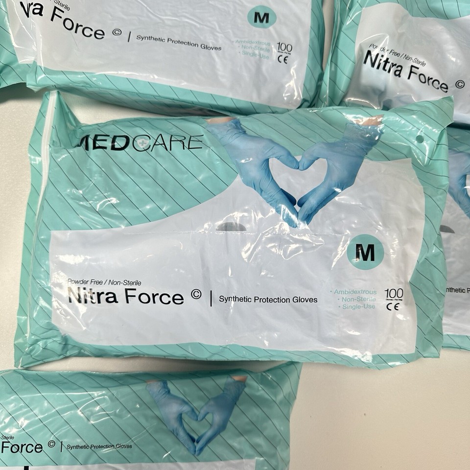 Med Care Powder Free Non Sterile M Nitra Force Synthetic Protection ...