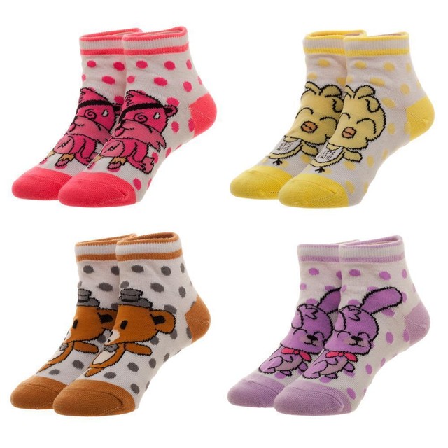 FNAF Five Nights at Freddy's 4 Pairs Youth Ankle Socks for sale online ...