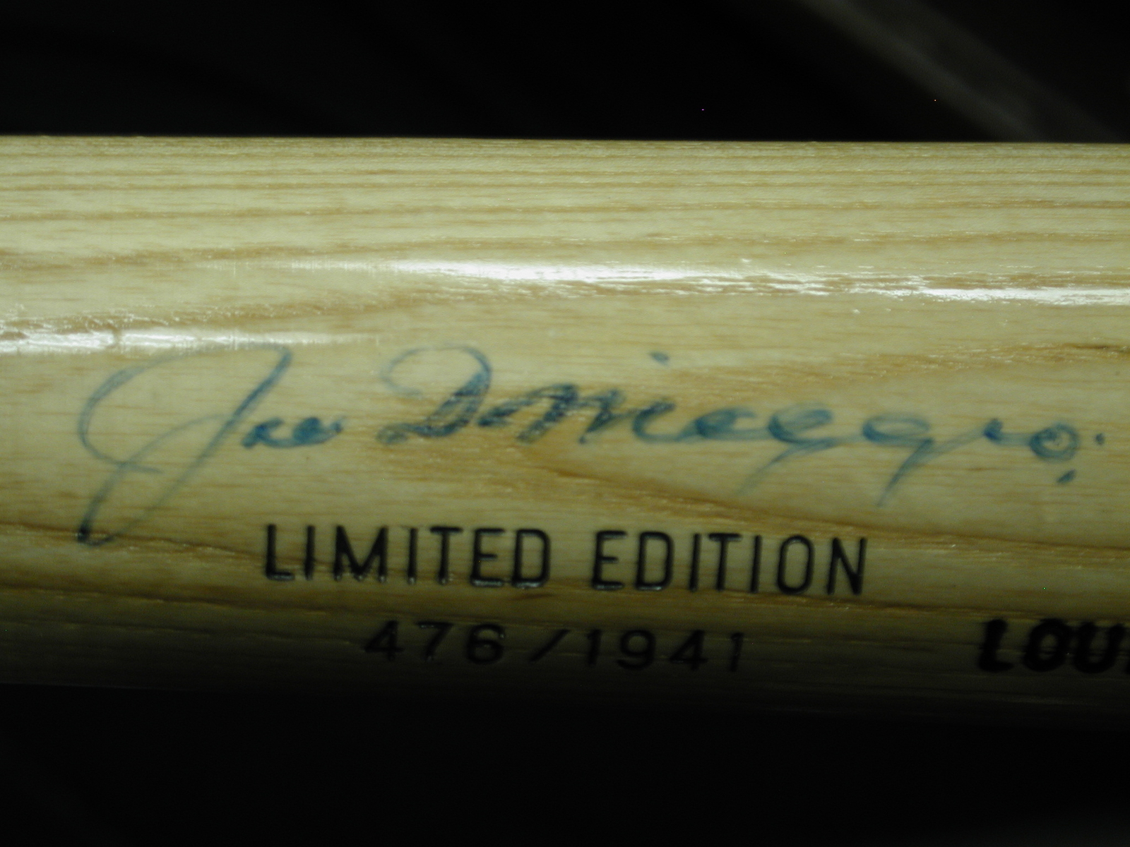 Joe Dimaggio- Signed Game Model Baseball Bat PSA with Display Case | eBay