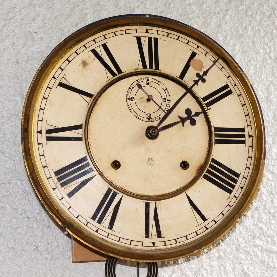 ANTIQUE ANSONIA LARGE REGULATOR A LONG DROP CLOCK MOVEMENT W/SECONDS ...