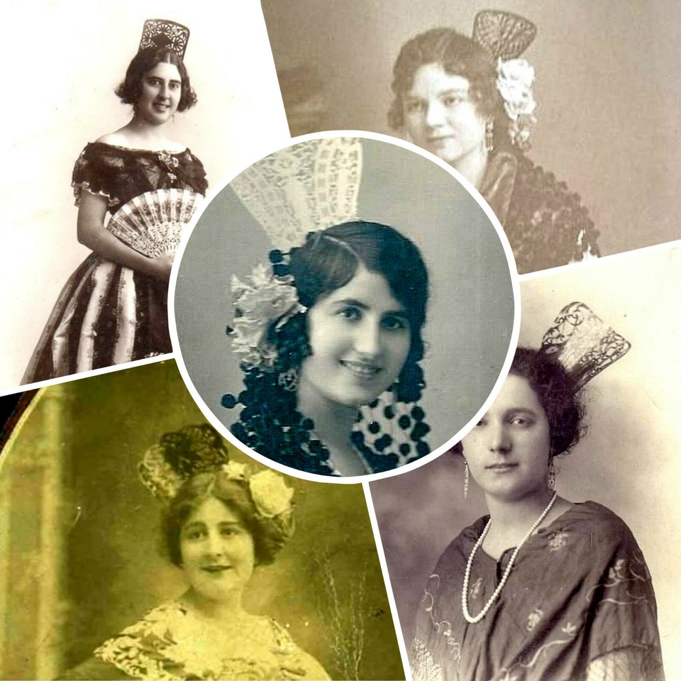 Spanish mantilla style hair comb faux tortoiseshell head piece ...