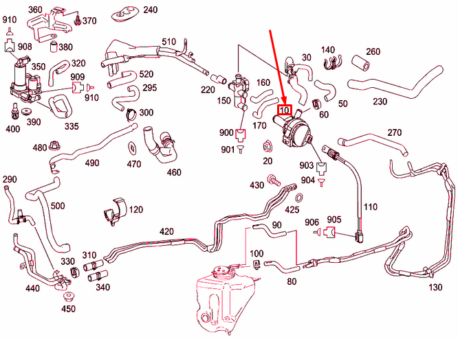 MERCEEDES-BENZ S W221 Auxiliary Coolant Pump A2218350064 NEW GENUINE ...