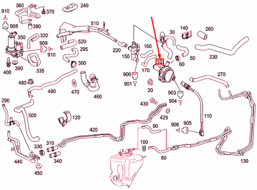 MERCEEDES-BENZ S W221 Auxiliary Coolant Pump A2218350064 NEW GENUINE ...