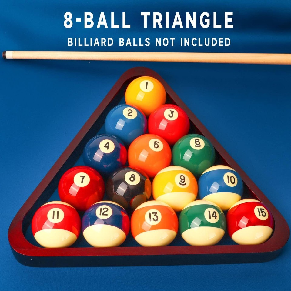 GSE Billiard 8-Ball Triangle/9-Ball Diamond Pool Ball Racks - Mahogany ...