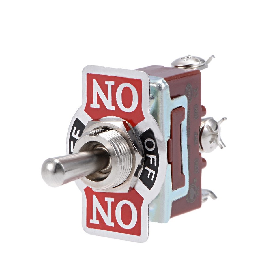 SPDT Momentary Rocker Toggle Switch AC 15A 250V 3P ON/OFF/ON Metal Bat ...