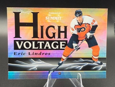 Eric Lindros 1996-97 Pinnacle Summit High Voltage Promo Card #16 - HOF ...