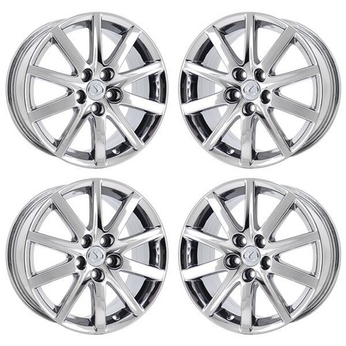 17" LEXUS GS300 PVD BRIGHT CHROME-C WHEELS RIMS FACTORY OEM 74185 2006 ...