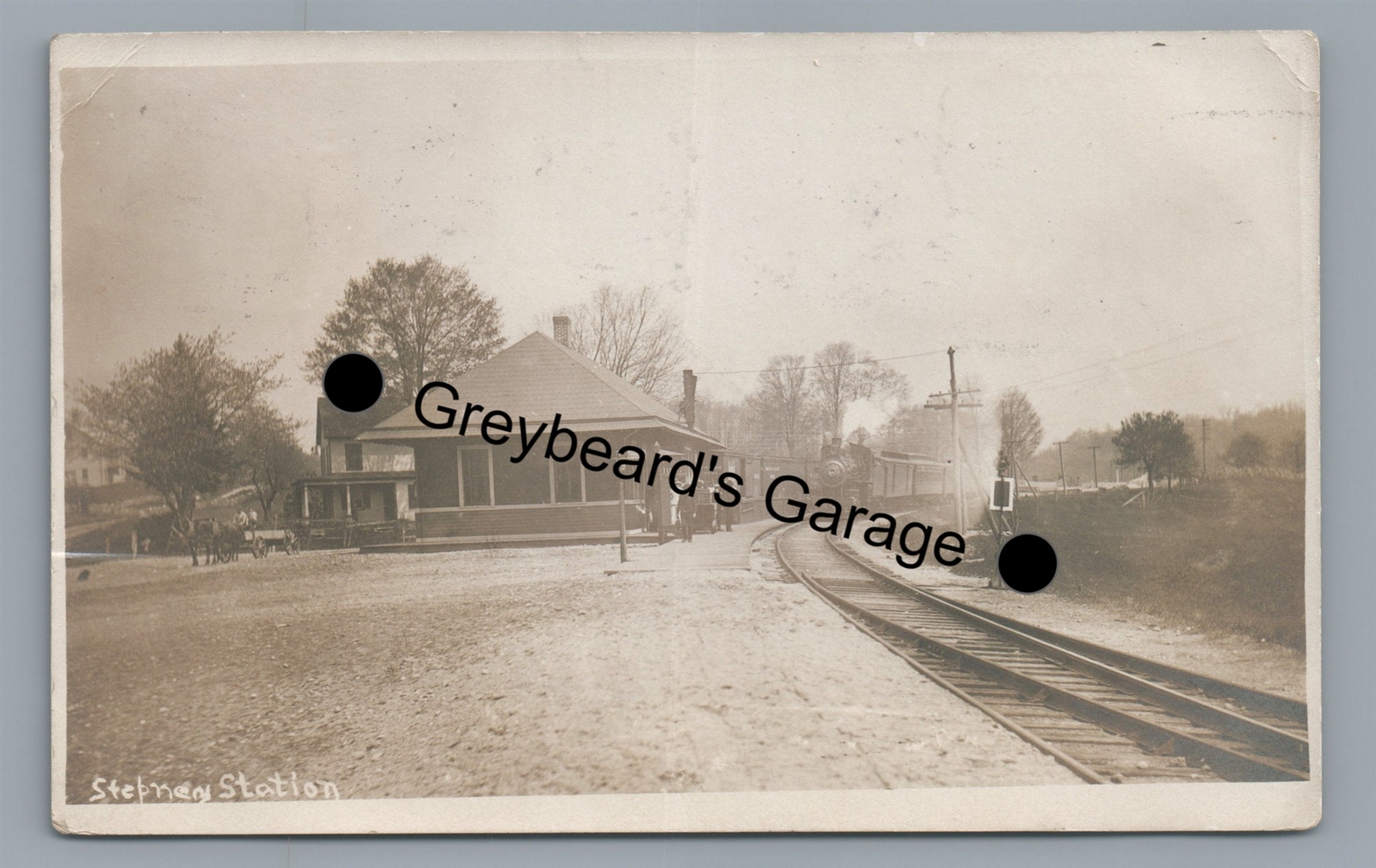 RPPC NEW HAVEN RAILROAD Train Station Depot STEPNEY CT Real Photo ...