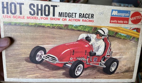 Monogram 6730 Mattel Hot Shot Midget Slot Body Racer 1:24 KIT McM Niob ...