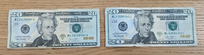 Misaligned $20 dollar bill (bill on right for reference only) | eBay