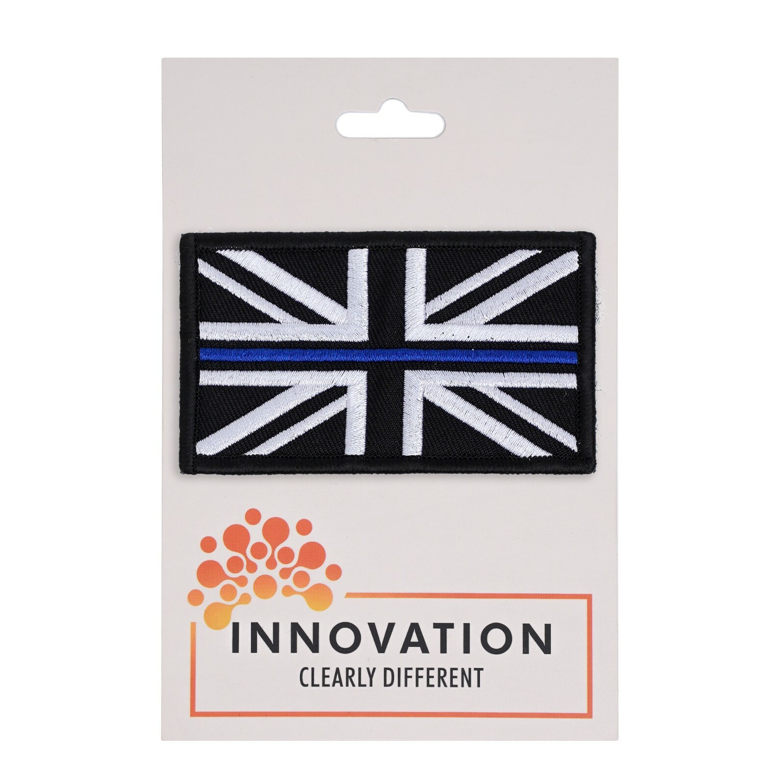 Thin Blue Line Union Jack Embroidered Patch-hook & Loop Backing Police ...