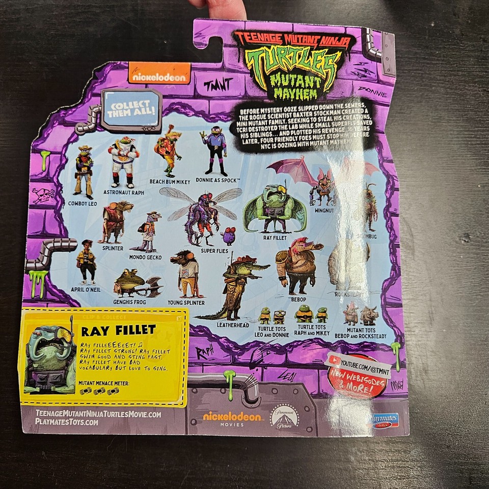 TMNT Teenage Mutant Ninja Turtles Mutant Mayhem RAY FILLET ACTION ...