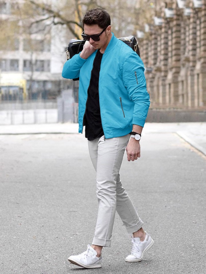 Men's Lightweight Bomber Jacket Baseball Coat Full-Zip Casual Spring ...