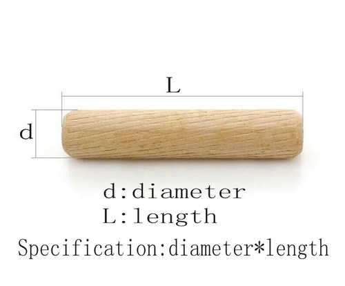 M6 M8 M10 M12 Wooden dowel Wood joints Furniture connector Cylindrical ...