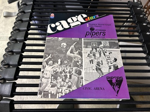 original 1967-68 CONNIE HAWKINS & PITTSBURGH PIPERS 1st year ABA GAME ...