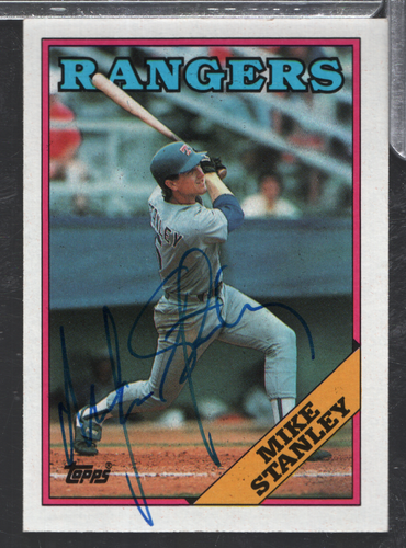 Mike Stanley Rangers Autographed 1988 Topps #219 w/COA 021224NPCD283 | eBay