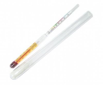 Alcoholometer with Thermometer + Glass Jar, Spirit Alcohol Meter ...