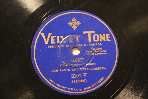 JAZZ SAM LANIN ORCH Gone VELVET TONE 2107 V | eBay