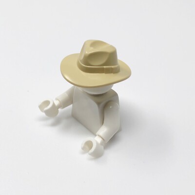 61506 LEGO Minifigure Headgear FEDORA Hat Wide Brim Outback Stye Tan | eBay