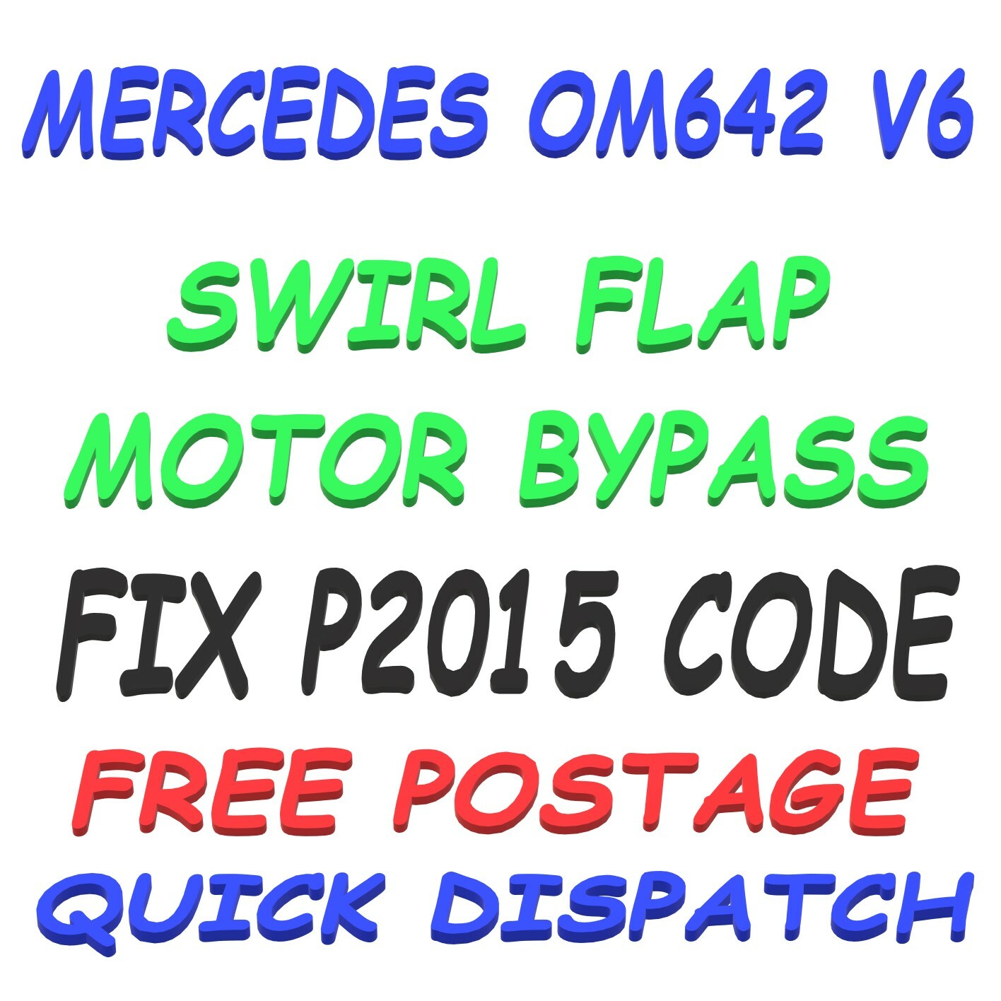 Mercedes Chrysler Jeep Om642 V6 Swirl Flap Motor Bypass **FIX P2015 ...