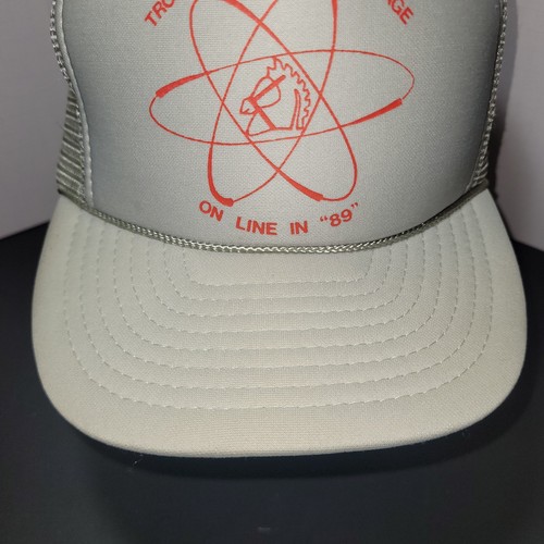 Vintage Trojan Refueling Outage Nuclear Grey Mesh Trucker Hat Cap ...