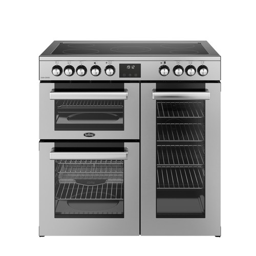 Belling Cookcentre 90cm Electric Range Cooker Stainless Steel 90E Grade ...