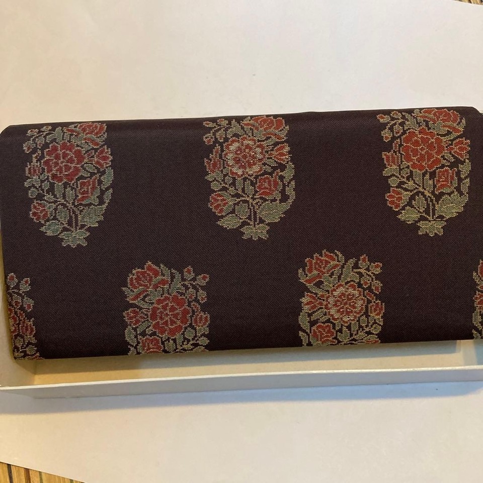 Silk kimono clutch bag ancient pattern floral pattern purple | eBay