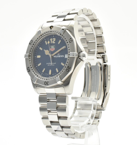 RARE 【N MINT/New Battery】TAG HEUER WK1113 MILD SEVEN Blue Dial Quartz ...
