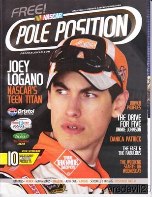 Mar 2010 NASCAR Pole Position Magazine JOEY LOGANO JIMMIE JOHNSON ...