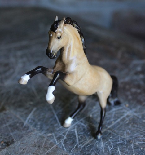 Custom Breyer Buckskin Stablemate Fighting Stallion | eBay